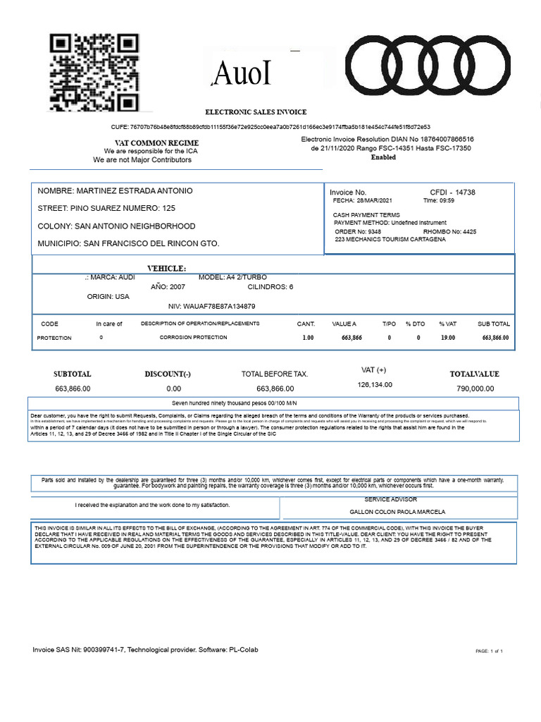 Audi-Converted (Repaired) Titis | PDF | Invoice | Value Added Tax