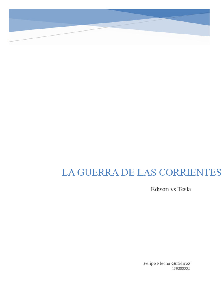 la guerra de las corrientes.pdf | PDF | Nikola Tesla | Thomas Edison