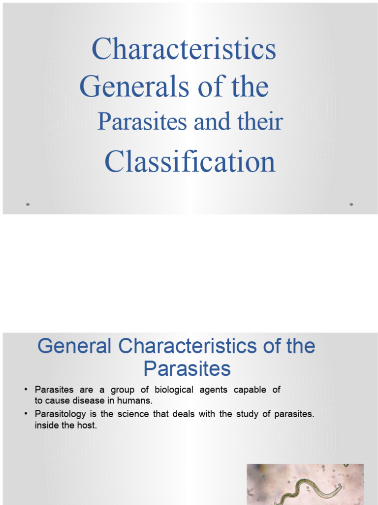 General Characteristics of Parasites | PDF