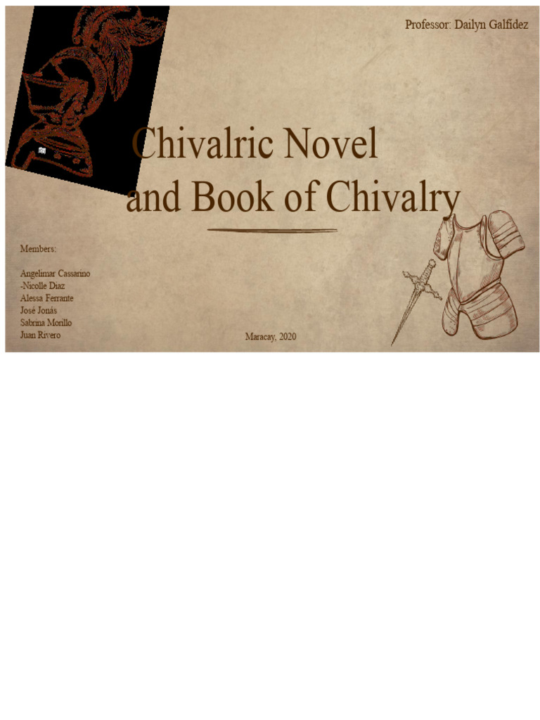 634f358fd2676 Mind Map Spanish Chivalric Novel and Books of Chivalry ...