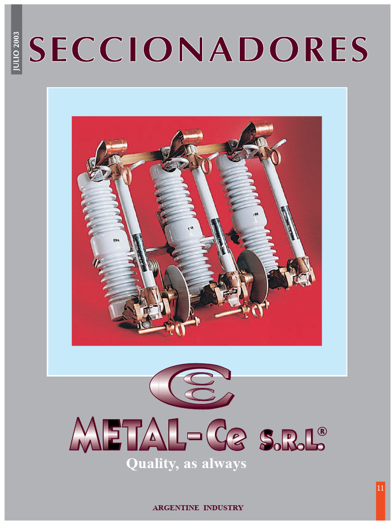 METAL-CE Disconnectors for Voltage Control | PDF | Fuse (Electrical ...