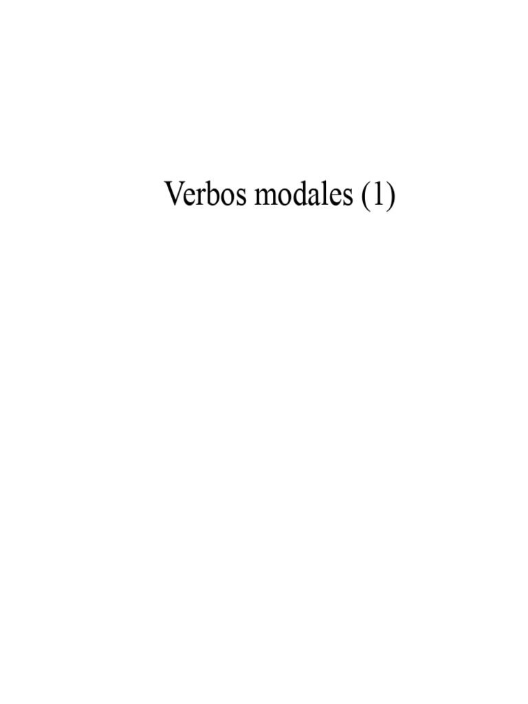 Verbos Modales C1 | PDF | Verbo