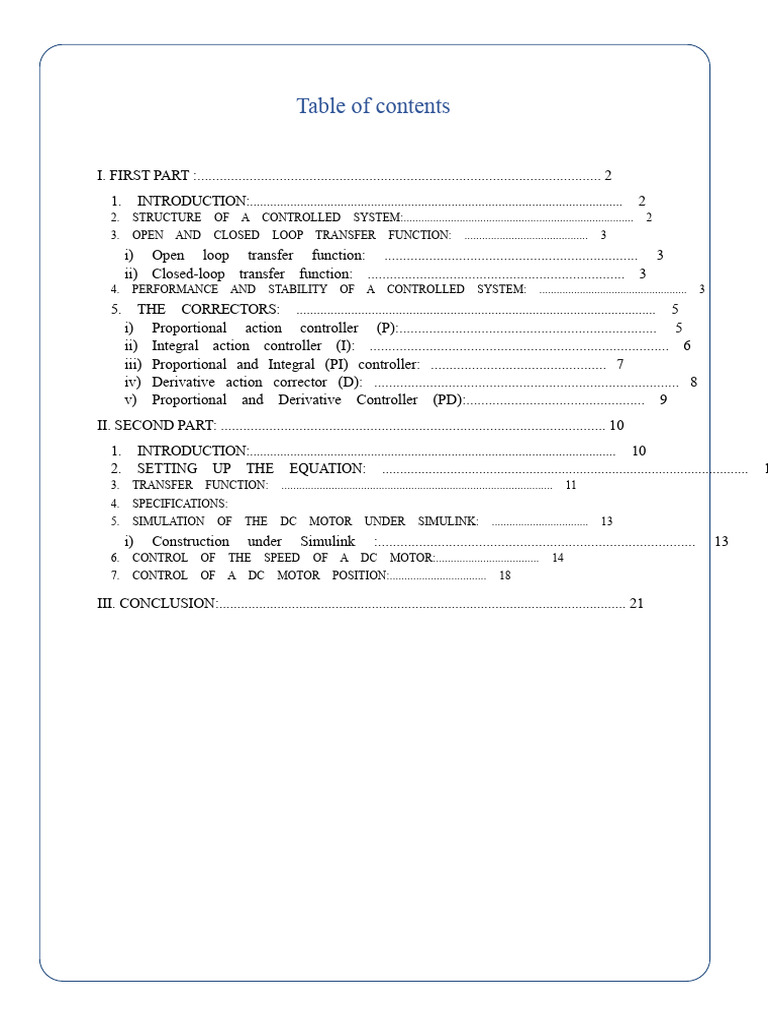 Automatic Mini Project Report | PDF | Electric Motor | Control Theory