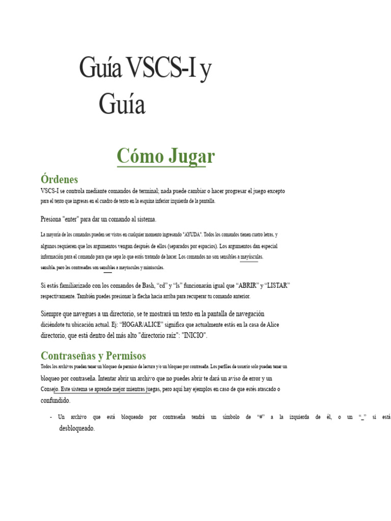 Guía de Comandos y Contraseñas en VSCS-I | PDF | Contraseña | Archivo ...