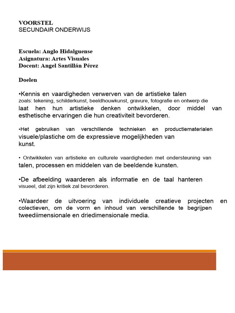 Voorstel Voor Kunstwerk | PDF