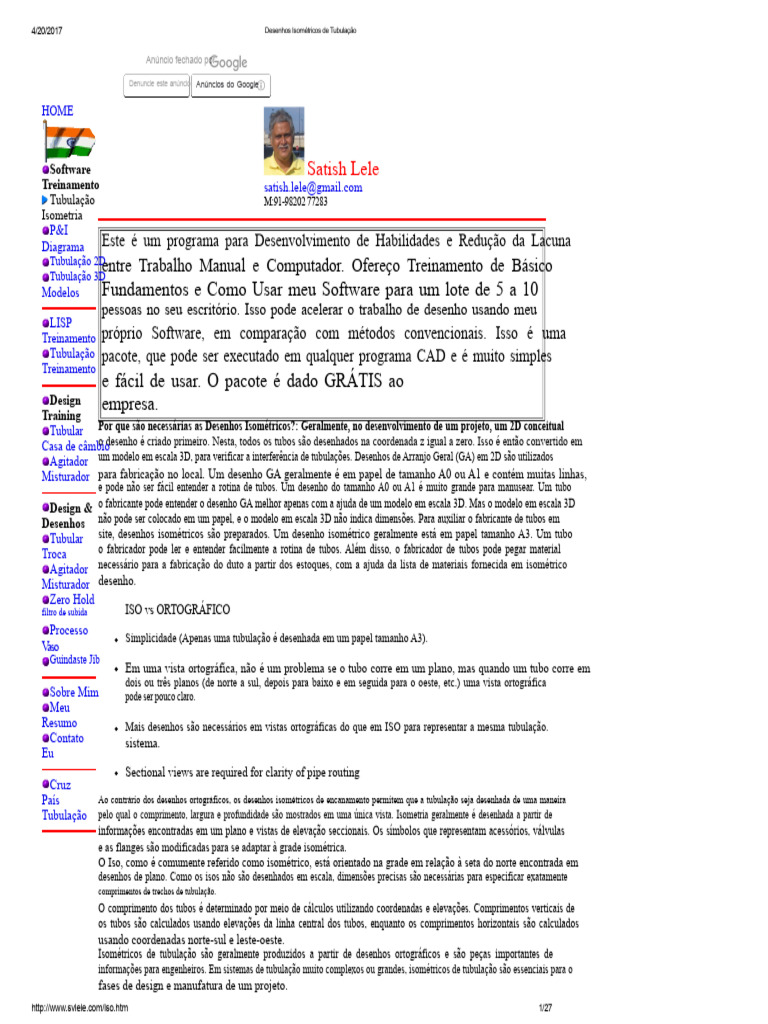Desenhos Isométricos de Tubulação | PDF | Desenho | Dimensão