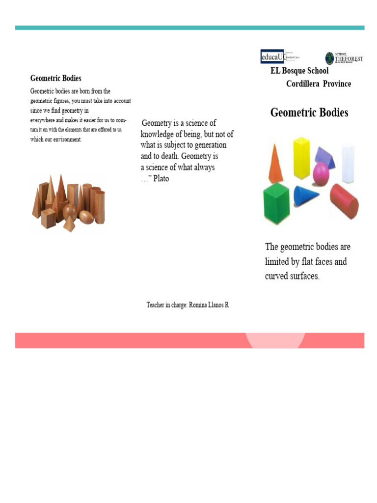 Brochure Geometric Bodies | PDF | Geometry | Shape