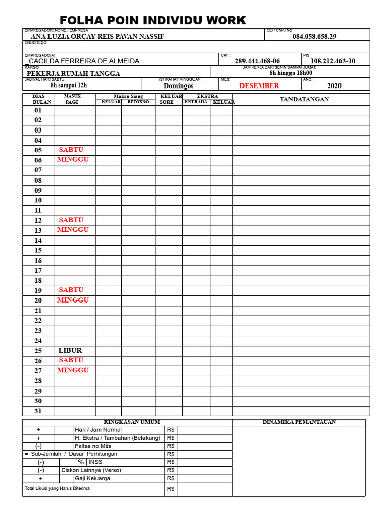 lembar-absensi-individual.doc | PDF