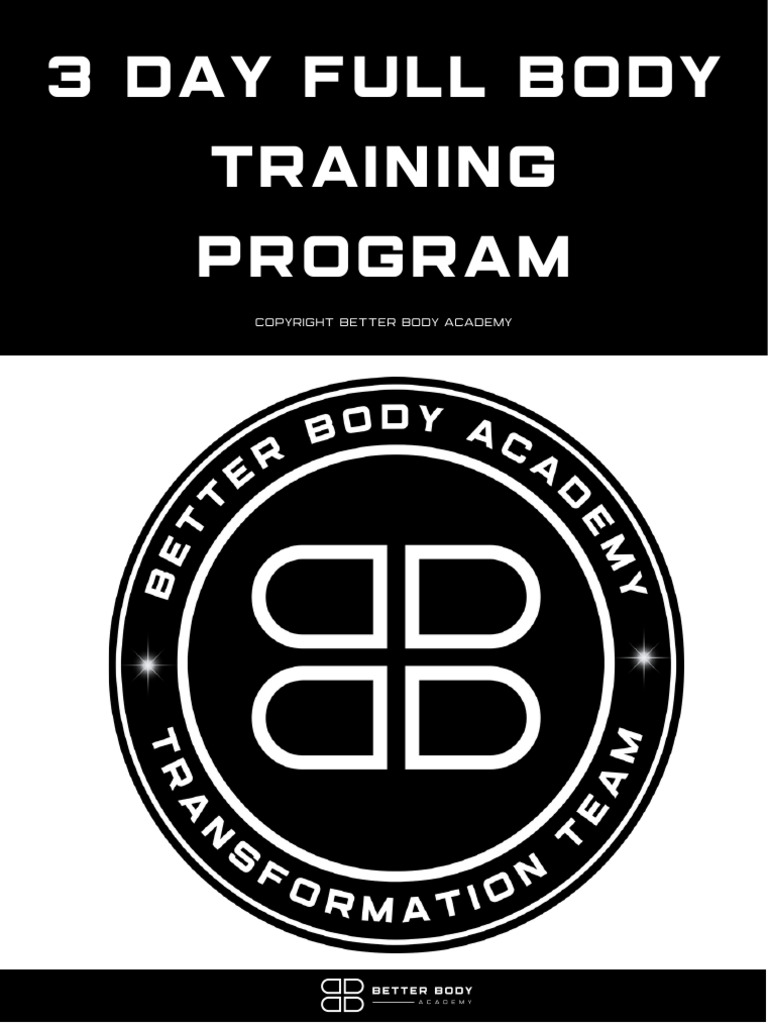 3-Day Full Body Training Program | PDF | Physical Fitness | Health Care