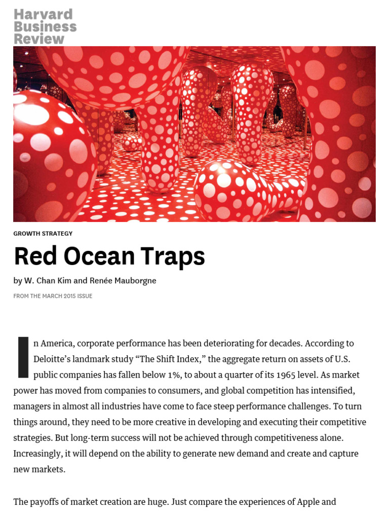 L04A - Red Ocean Traps - HBR | PDF | Apple Inc. | E Reader