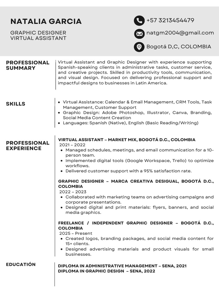 Resume Natalia Garcia | PDF