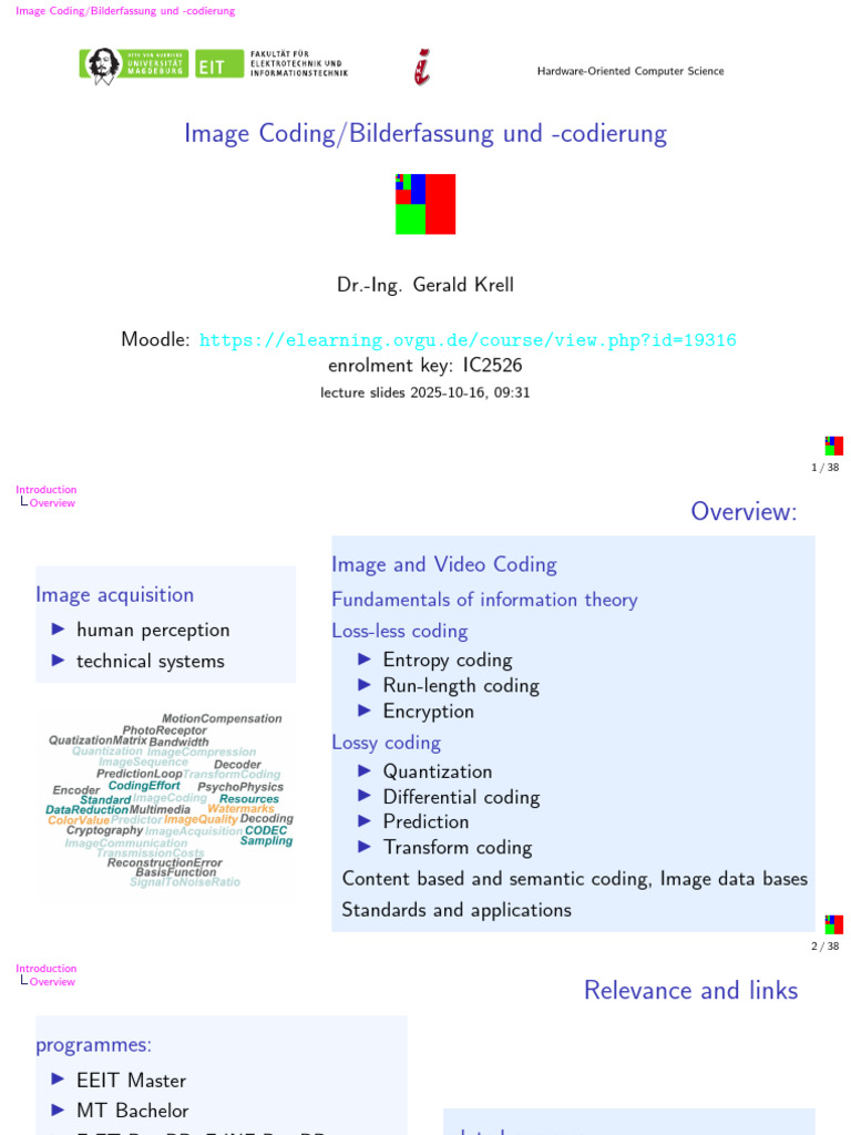 Image Coding Techniques Overview | PDF | Data Compression | Analog To ...