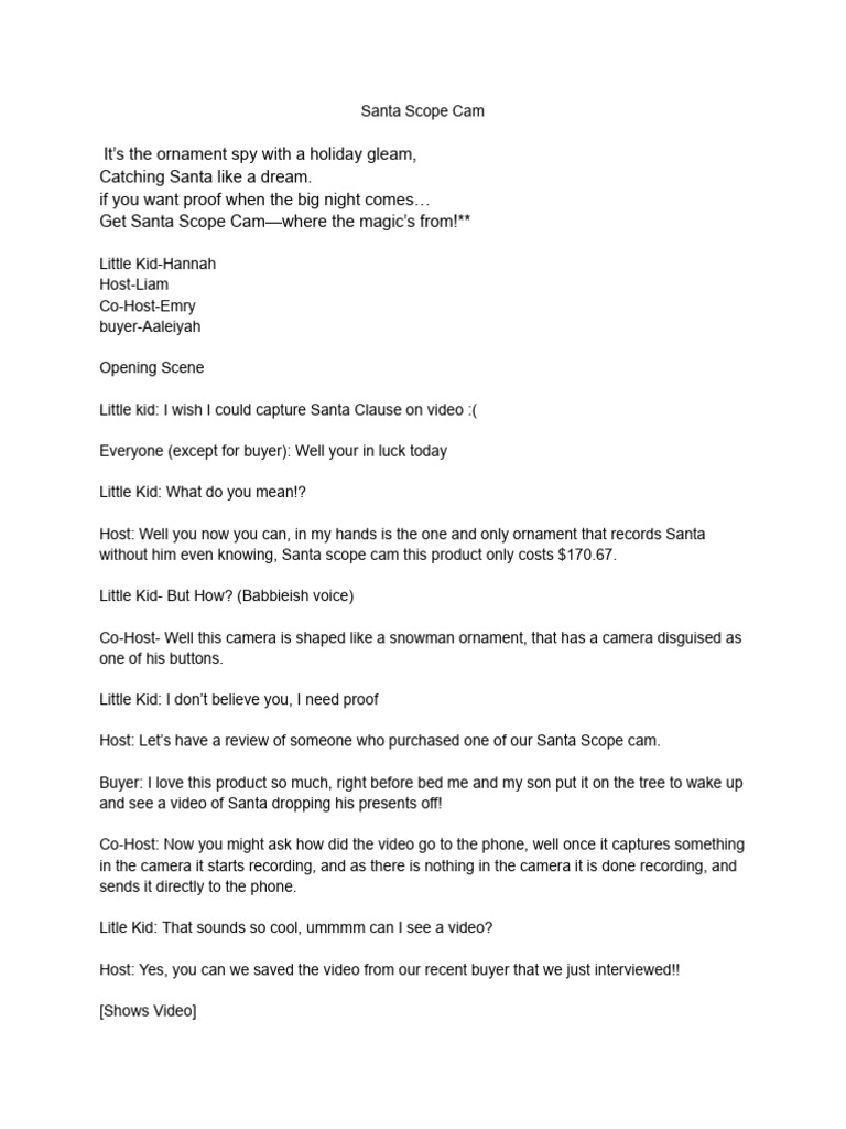 M.T Script | PDF | Santa Claus