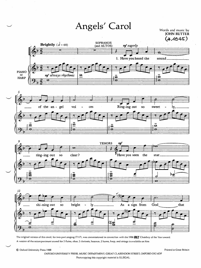 Angels Carol | PDF | Musical Instruments | Elementary Organology