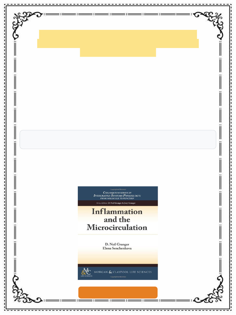 Inflammation and the Microcirculation 1st Edition D. Neil Granger ebook ...