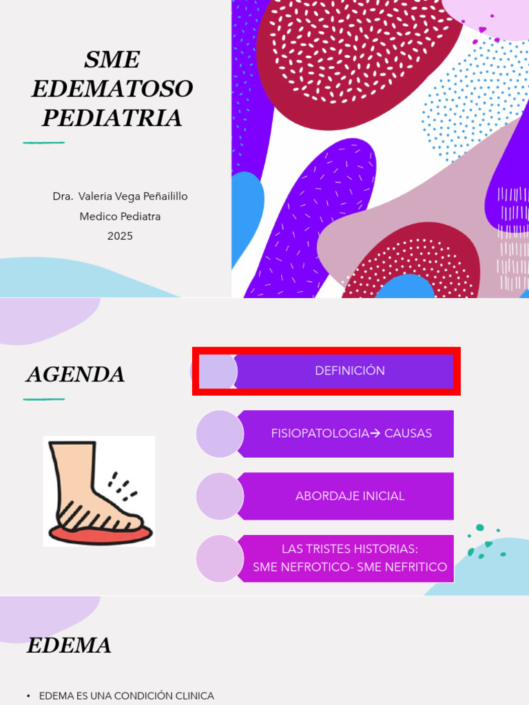 Edema en Pediatría: Síndrome Nefrítico y Nefrótico | PDF | Edema | Medicina