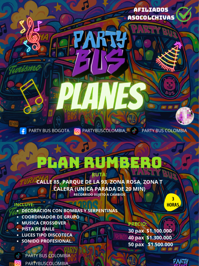 Fiesta en Party Bus Bogotá: Planes y Precios | PDF
