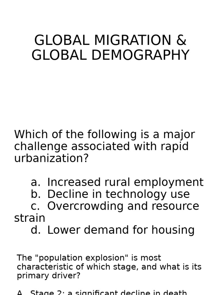 Global Migration & Global Demography | PDF | Human Migration | Immigration