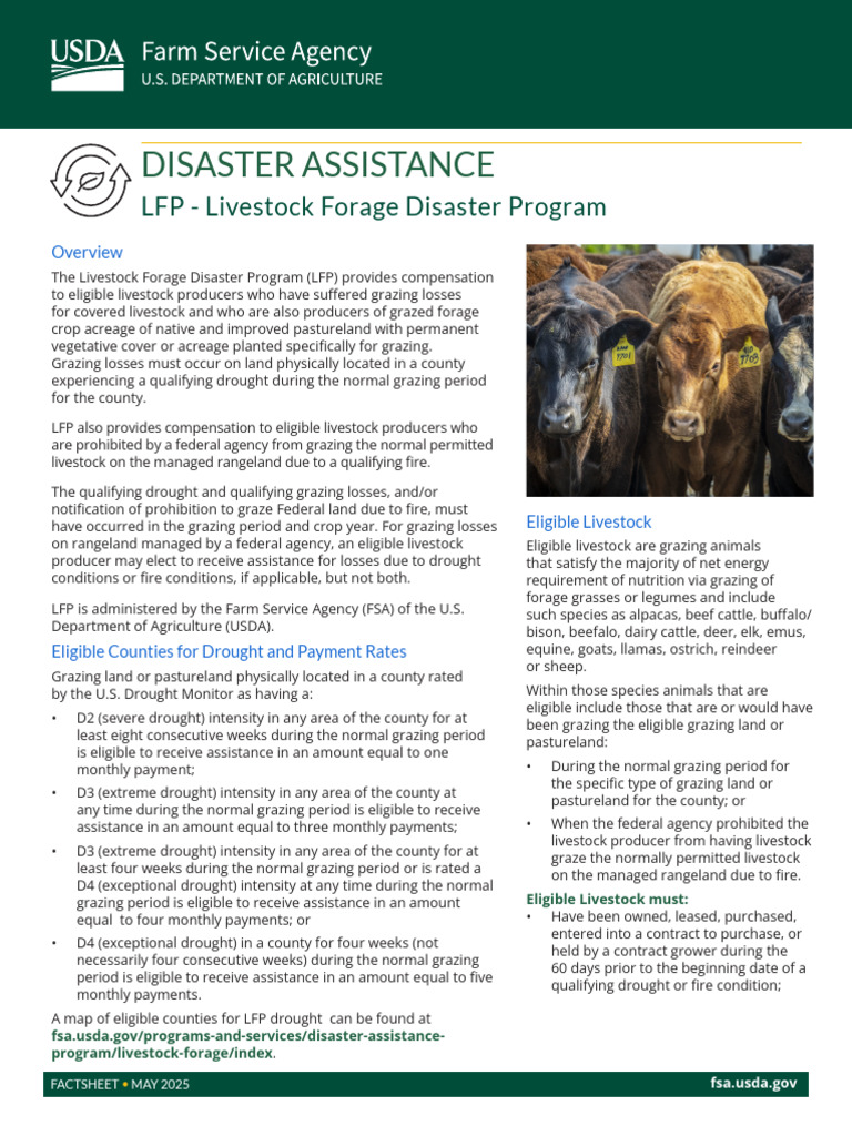 Livestock Forage Disaster Program Guide | PDF | Grazing | Livestock