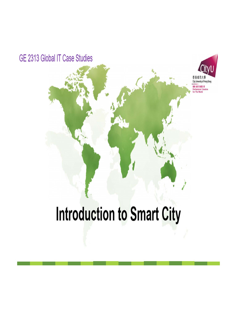 Introduction to Smart Cities and ICT | PDF | Internet Of Things ...
