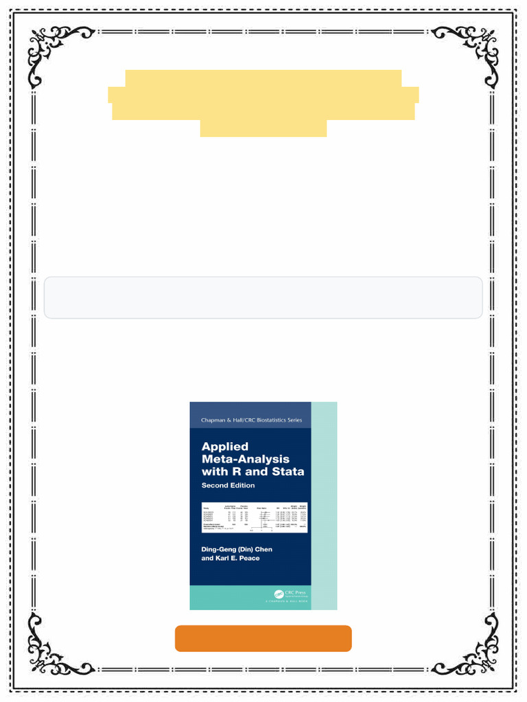 Applied Meta-Analysis with R and Stata (Chapman & Hall/CRC Biostatistics Series) 2nd Edition ...