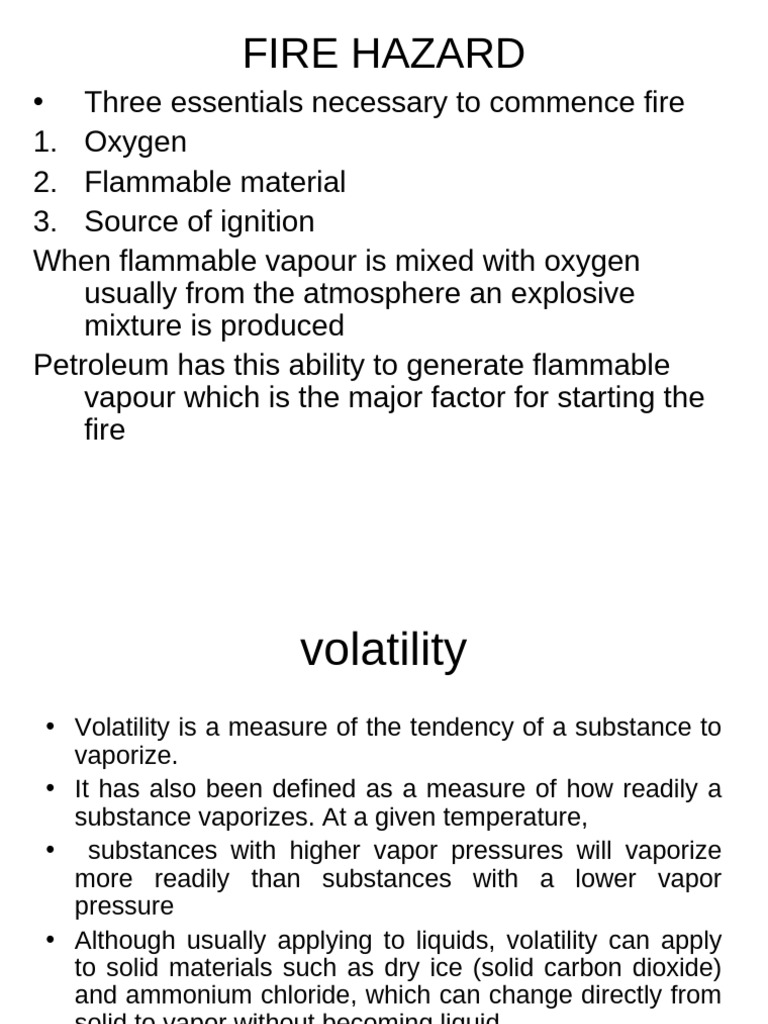 Fire Hazards | PDF | Hydrocarbons | Applied And Interdisciplinary Physics