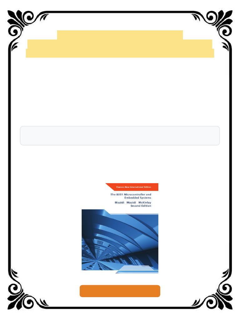The 8051 Microcontroller and Embedded Systems 2nd Edition Muhammad Ali Mazidi Ebook Newly ...