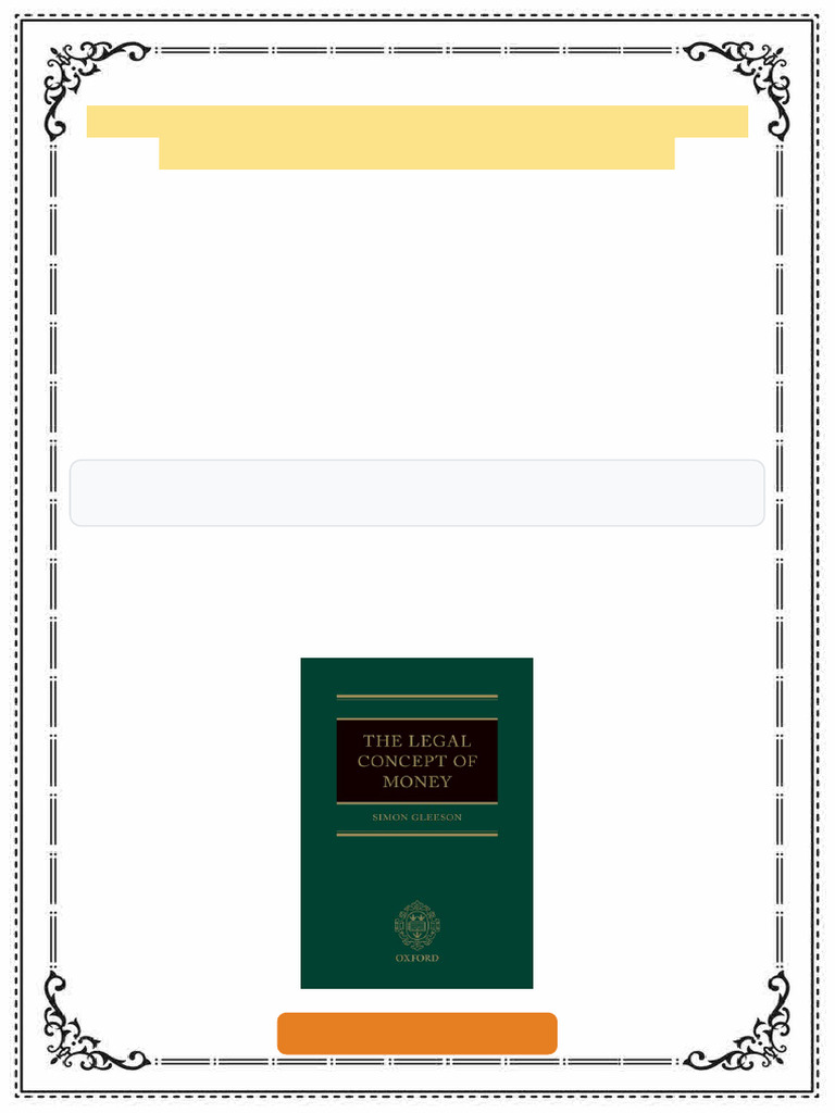 The Legal Concept of Money Simon Gleeson Ebook Expanded Content | PDF ...