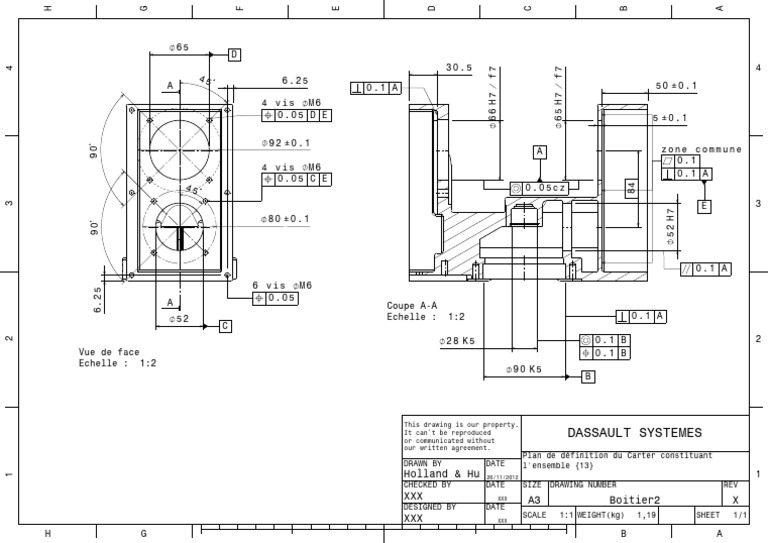 Technical Drawing for Carter Design | PDF