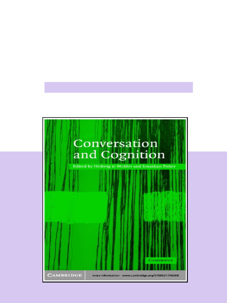 Conversation and Cognition 1st Edition Hedwig Te Molder - ebook and ...