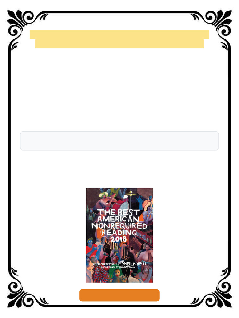 The Best American Nonrequired Reading 2018 Sheila Heti eBook test ...