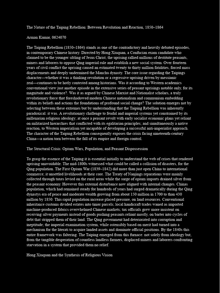 Taiping | PDF | Qing Dynasty | Rebellions