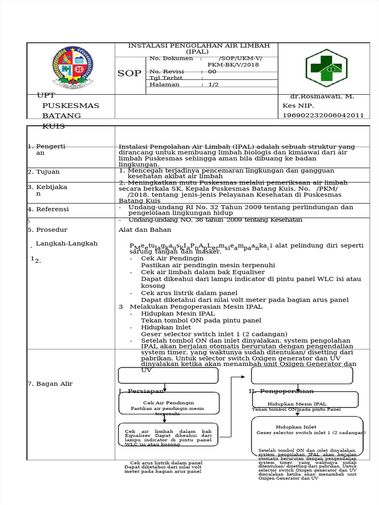 Panduan Instalasi IPAL Puskesmas | PDF