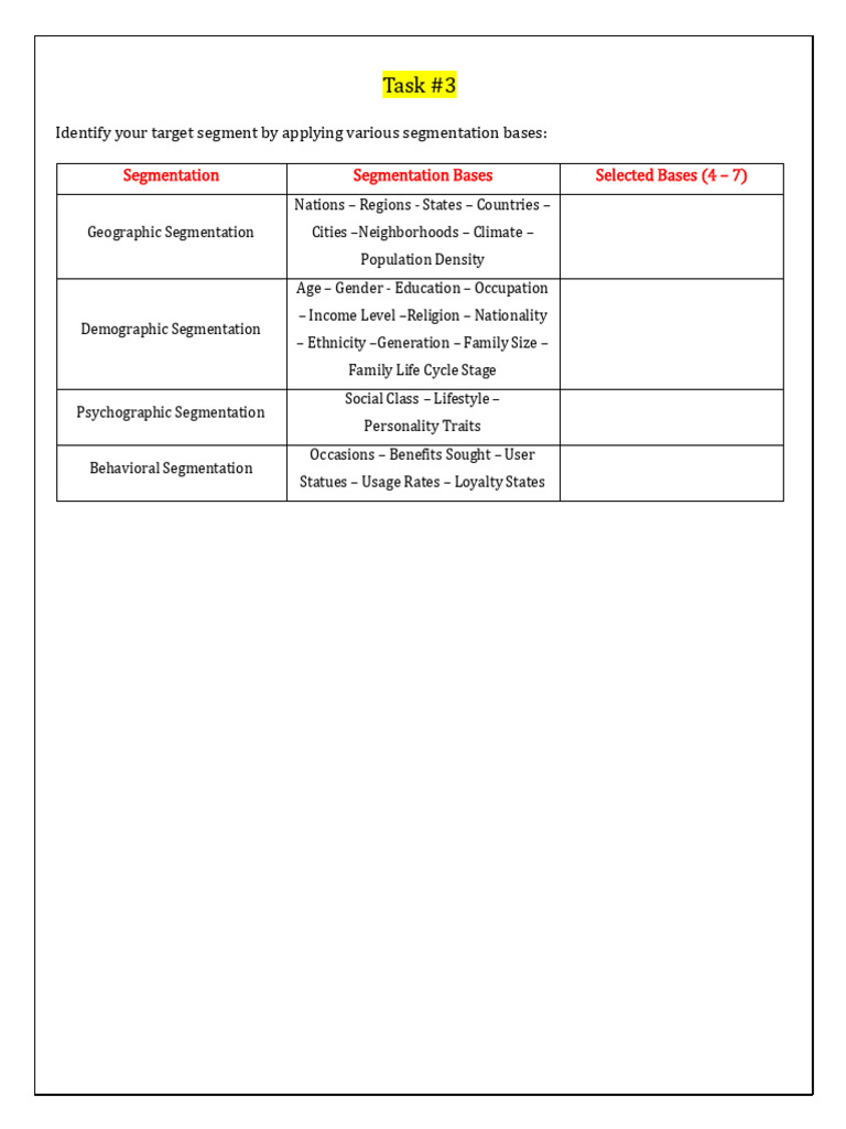 Task (3) Outline | PDF