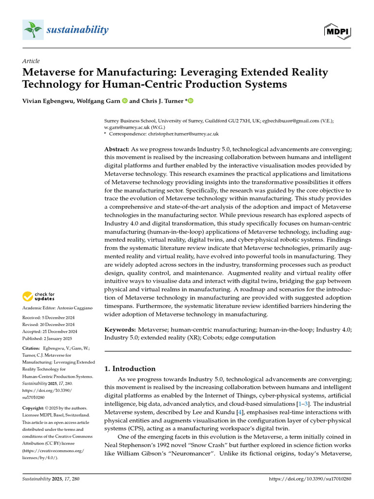 10.Metaverse for Manufacturing Leveraging Extended Reality Technology ...