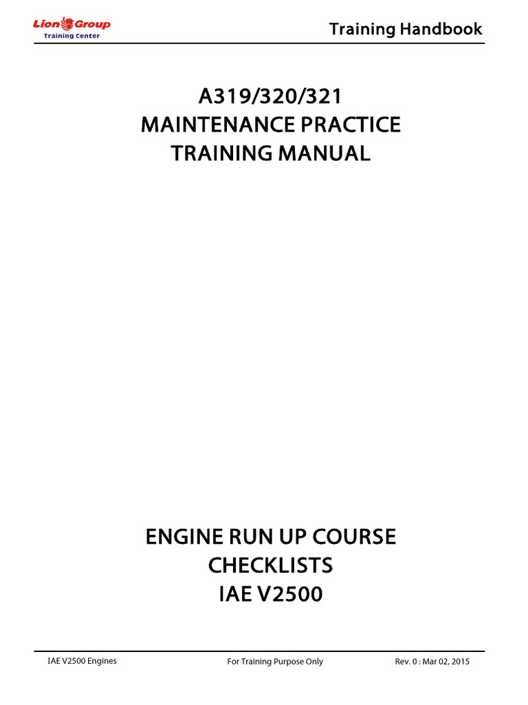 A319/320/321 Engine Run-Up Checklist | PDF | Transport | Engines