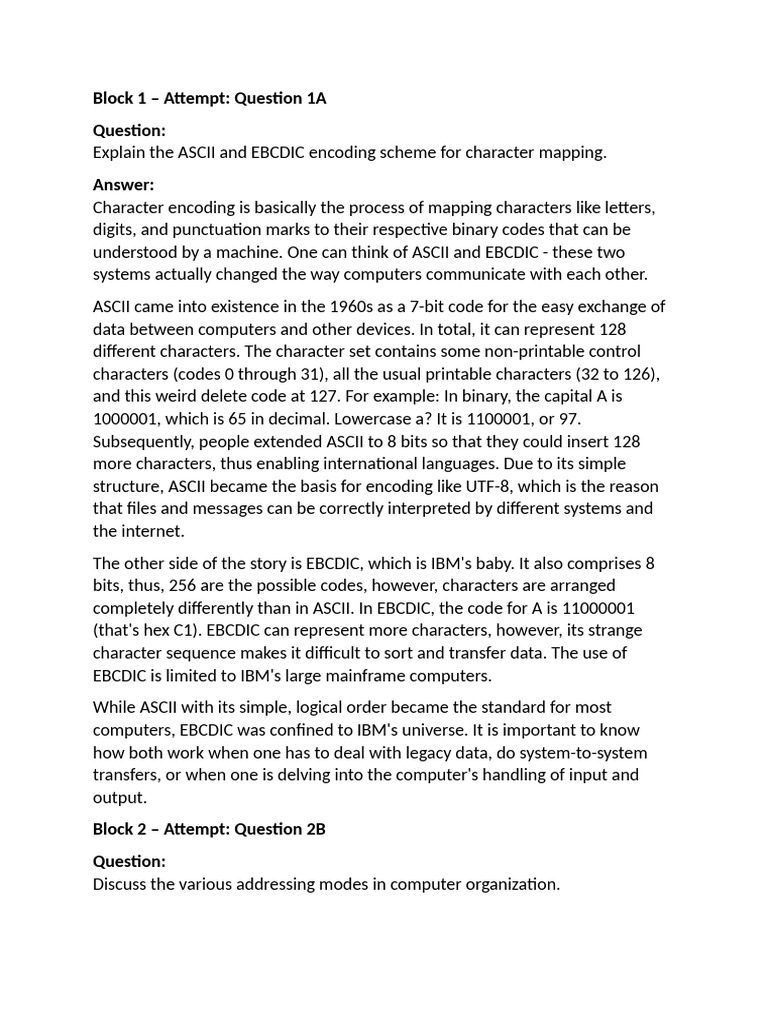 Assignments Computer Organization & Architecture-CSM-6112 | PDF | Cpu ...