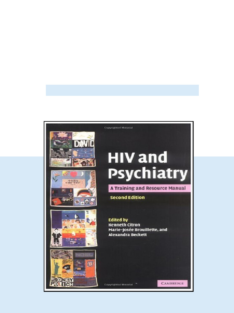 HIV and Psychiatry Training and Resource Manual 2nd Edition Kenneth ...