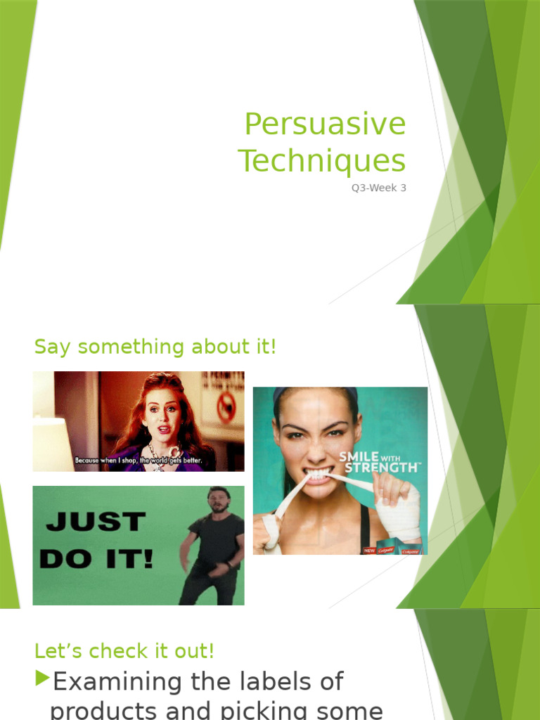 Grade10Persuasive Techniques | PDF