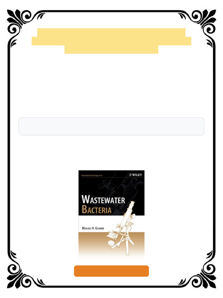 Wastewater Bacteria Wastewater Microbiology 1st Edition Michael H ...