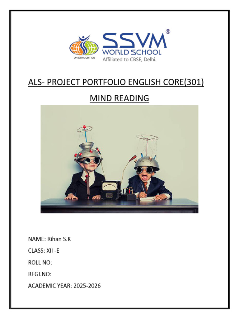 Rihan Eng Project 2025 | PDF | Mentalism | Magic (Illusion)