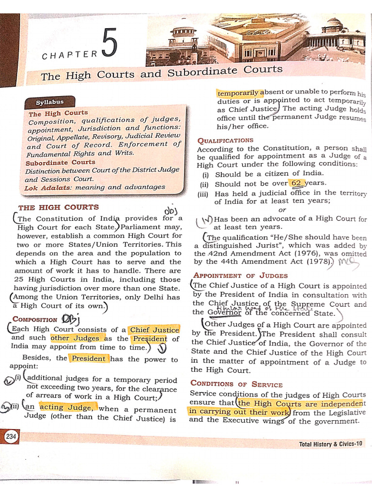 High Court and The Subordinate Courts | PDF