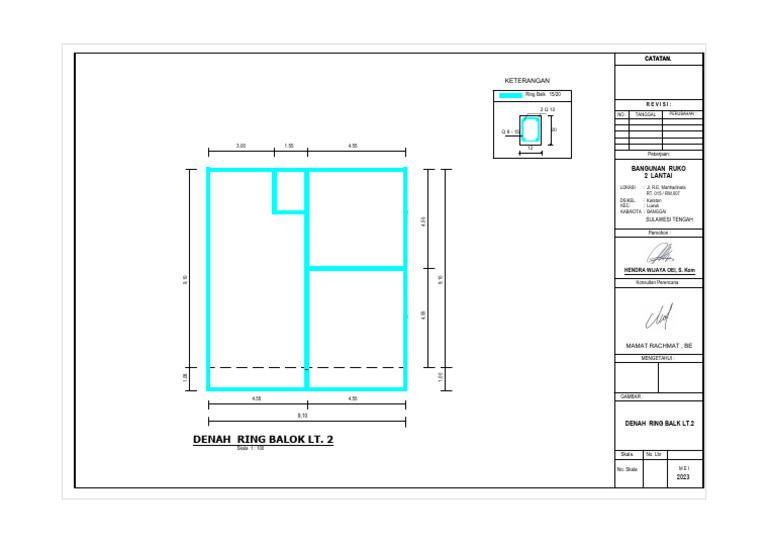 Denah Ring Balok Lt.2 | PDF
