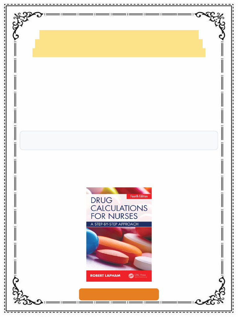 Drug Calculations for Nurses A step by step approach Fourth Edition ...