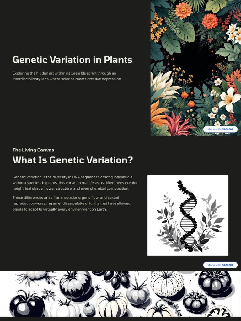 Genetic Variation in Plants | PDF | Genetics | Genetic Variation
