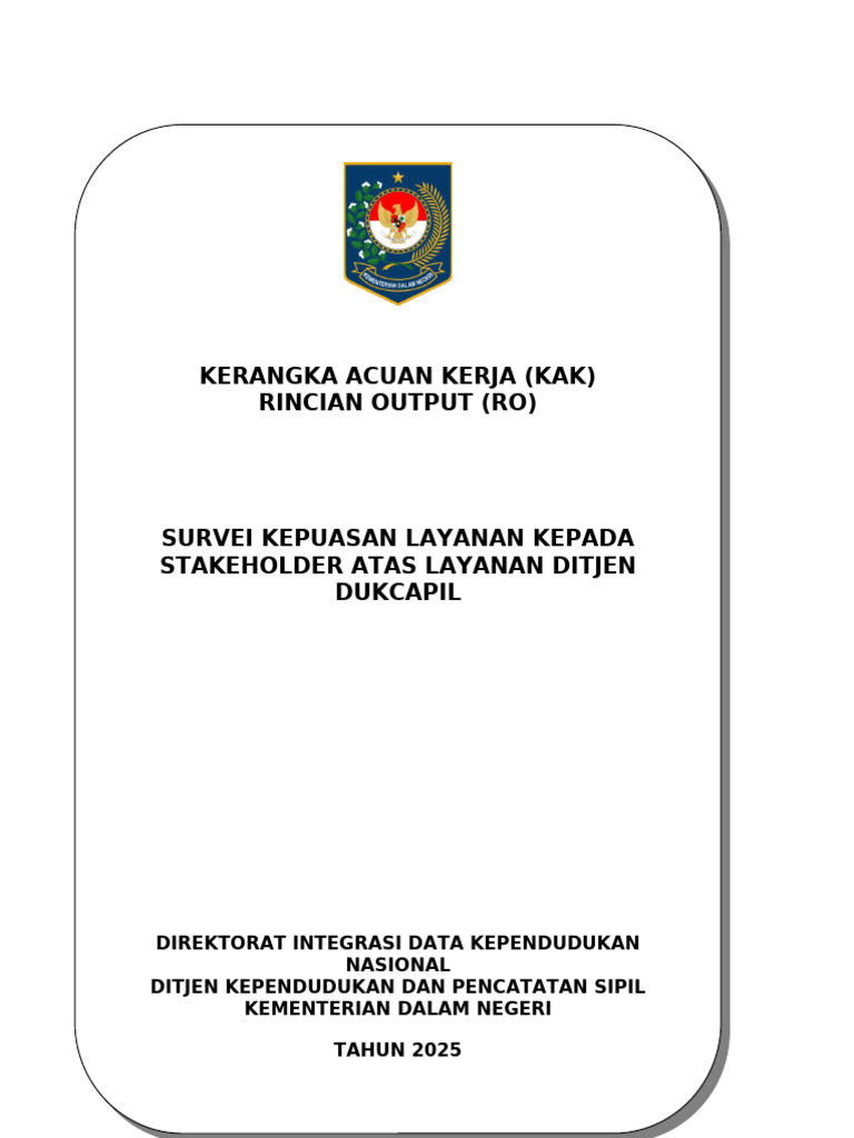 Survei Kepuasan Layanan Dukcapil 2025 | PDF