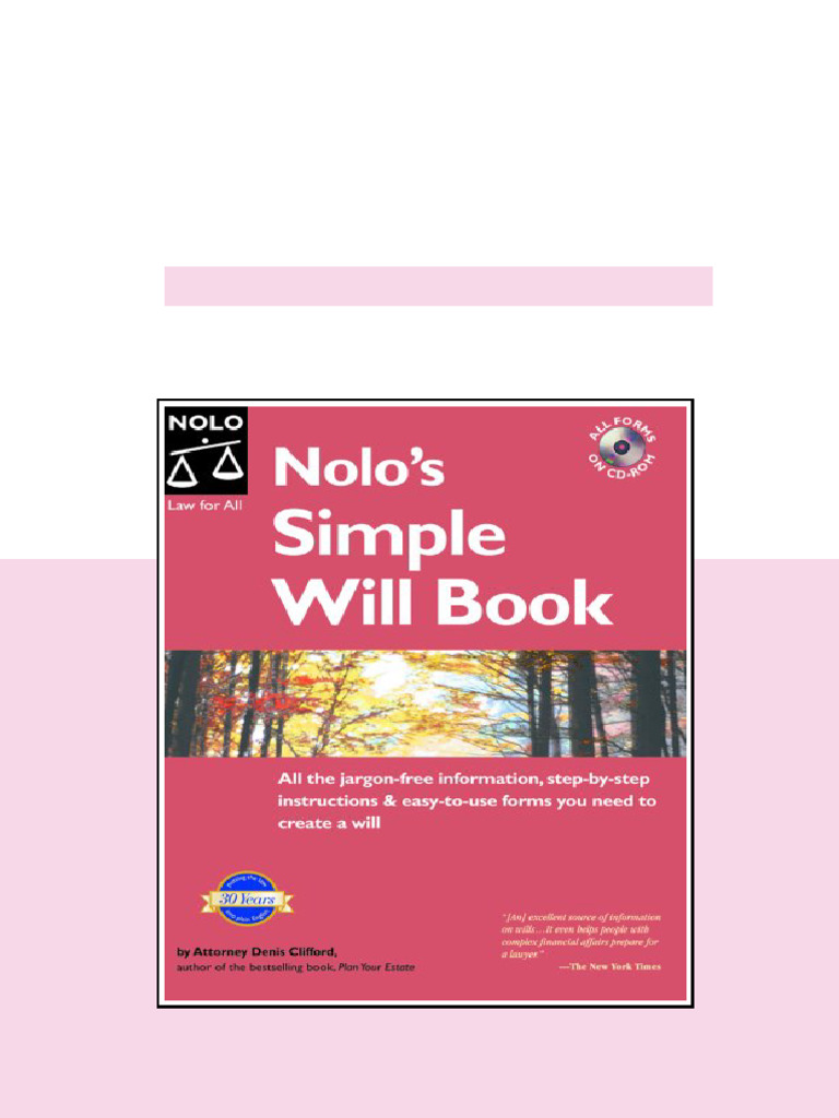 (Ebook) Nolo's Simple Will Book by Denis Clifford ISBN 9781413303605 ...