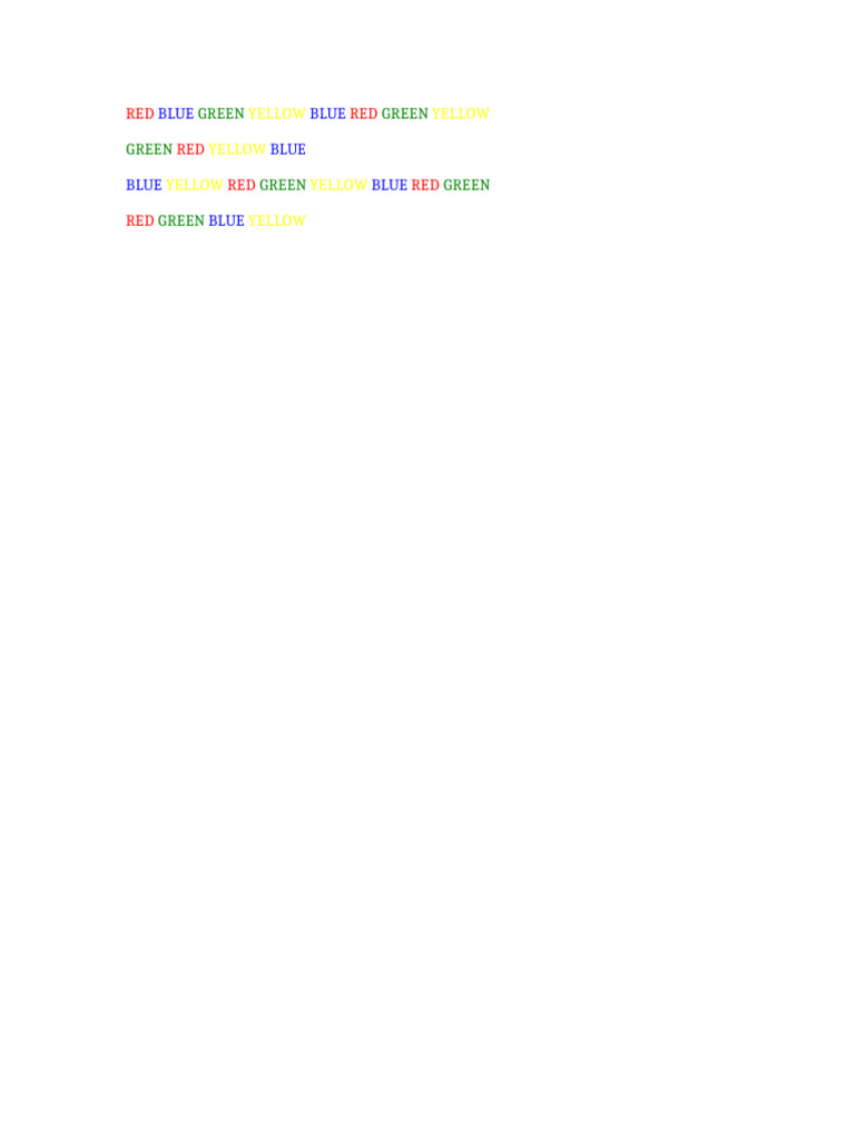 Stroop Color Coded v2 | PDF