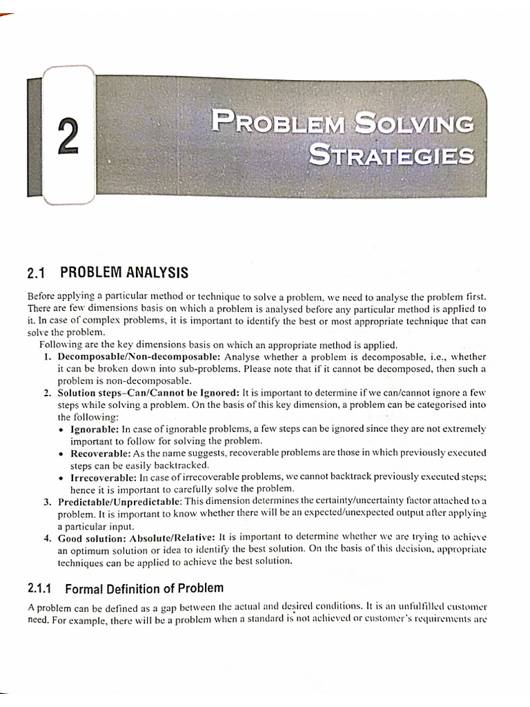 Chap 2 - Problem Solving Strategies - Balagurusamy | PDF