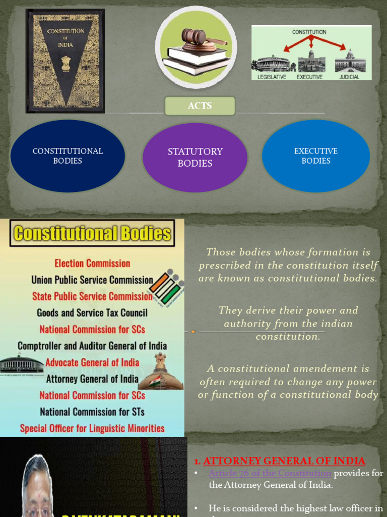 Overview of Constitutional Bodies in India | PDF | Government | Governance
